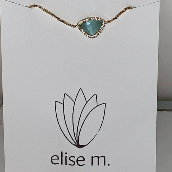 Jewelry | Elise M Mosaic Aqua And Gold Tone Adjustable Bracelet | Poshmark